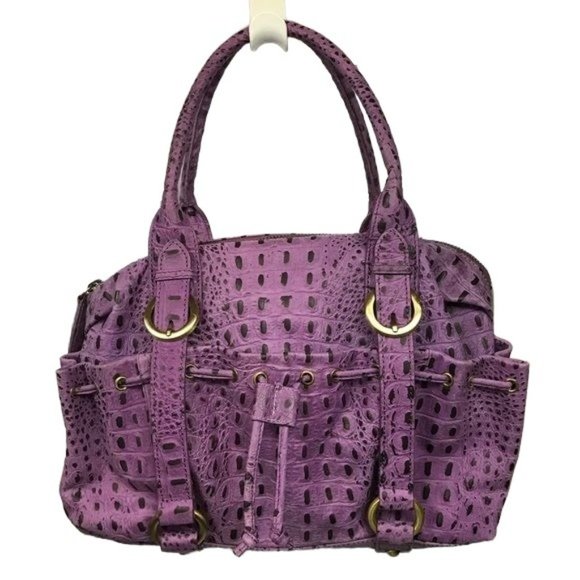 Michael Rome | Bags | Michael Rome Croc Embossed Leather Bag | Poshmark
